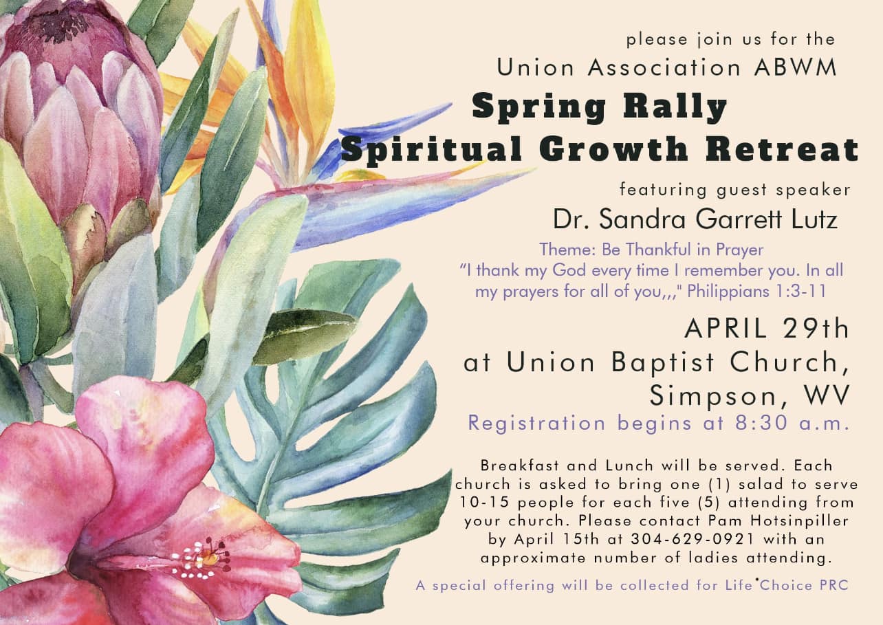 Union Association Spring Rally – Simpson Creek Baptist Church